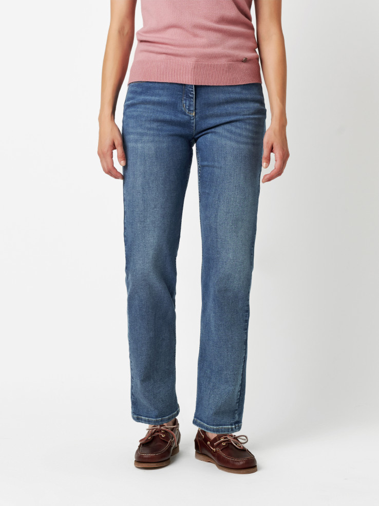 Casual jeans with washed effects | Style »Honey« blue bleached