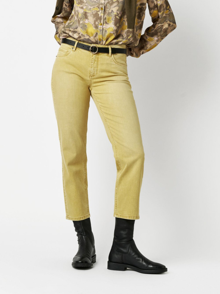 7/8 jeans made of colour denim | Style »Ella« curry