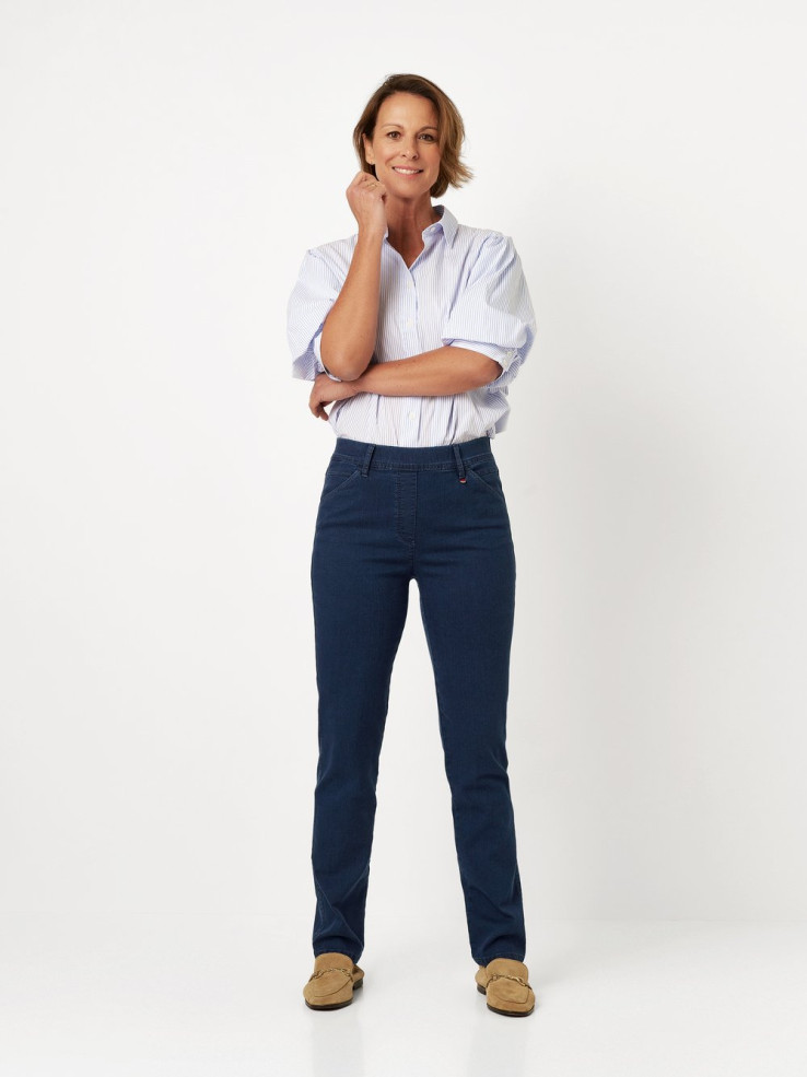 Pull-on trousers in slim fit | Style »Alice« blue